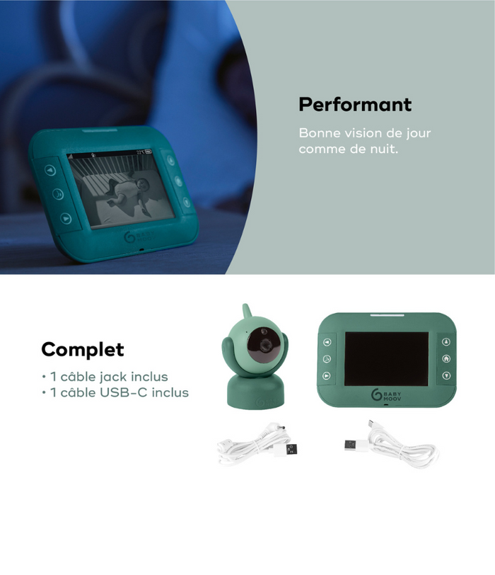 YOO-Twist Babyphone Caméra ultra puissant & rotatif 360° | Babymoov®